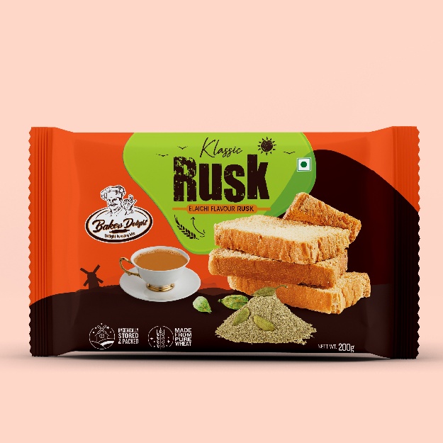 rusk packaging design agency | wheat rusk pouch Packaging Design