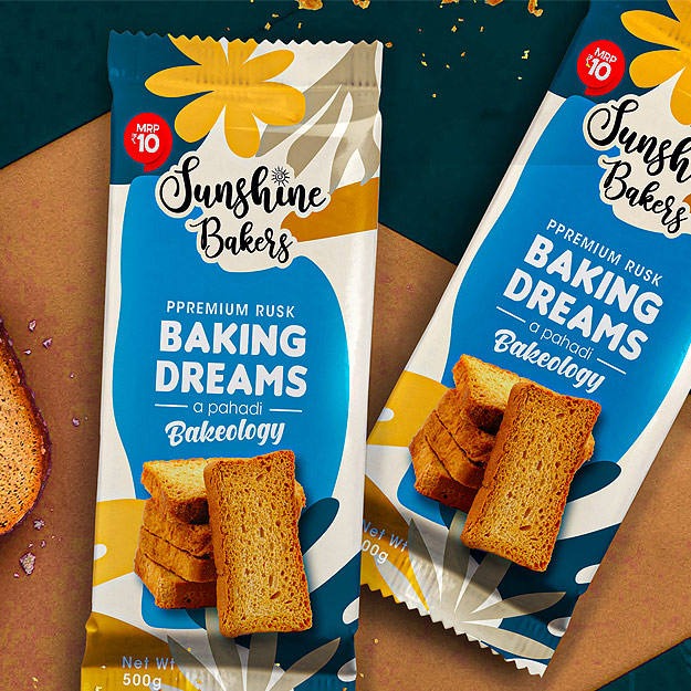 rusk packaging design agency | wheat rusk pouch Packaging Design