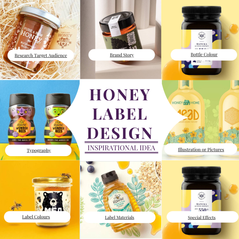 156+ Best Honey Label Design Ideas & Honey Branding